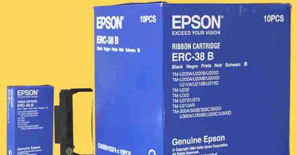 Epson ERC-38B 30B 34B ribbon cartridge carbon printer dot matrix tape ...