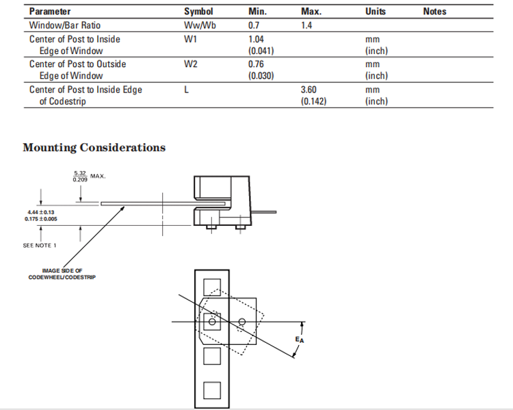 AVAGO HEDS-9740#150 Encoder Optical Sensor 360 DPI